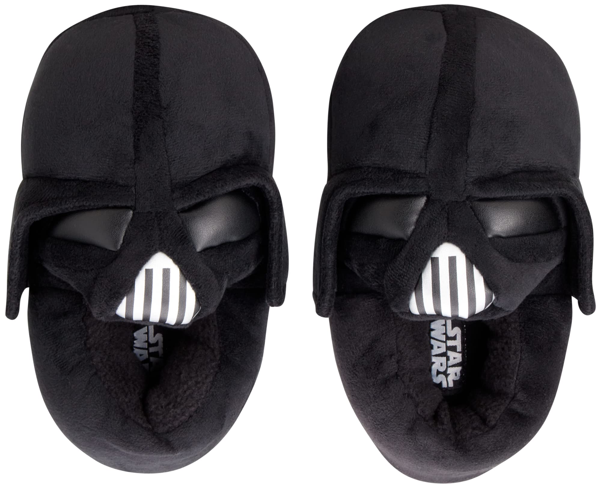 Disney Mandalorian Boys' Star Wars Slippers - 3D Baby Yoda Plush Fuzzy Slippers - Darth Vader Slippers for Boys (Shoe Size 11-5), Size 11-12, Darth Vader