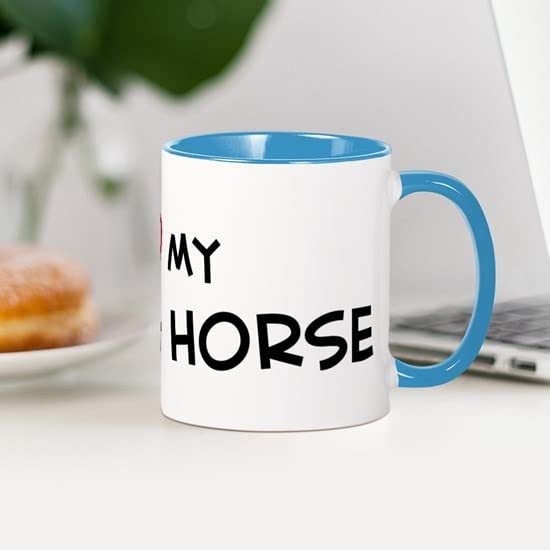 CafePress I Love Reining Horse Mug Ceramic Coffee Mug, Tea Cup 11 oz