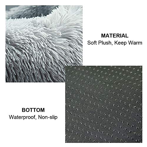 Bed L Size Plush Square Beds for Cats Dogs Super Soft Winter Warm Sleeping Mats for Dogs Cats 1Pcs Morandi Powder