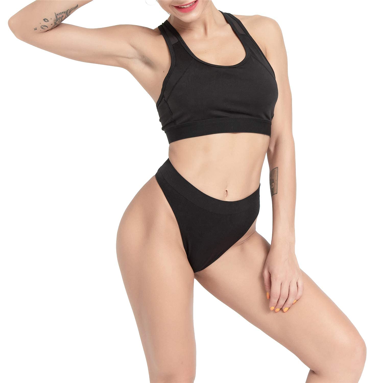GRANKEE Women's Breathable Seamless Thong Panties No Show Underwear 6 Pack(Autumn 6 pack M)