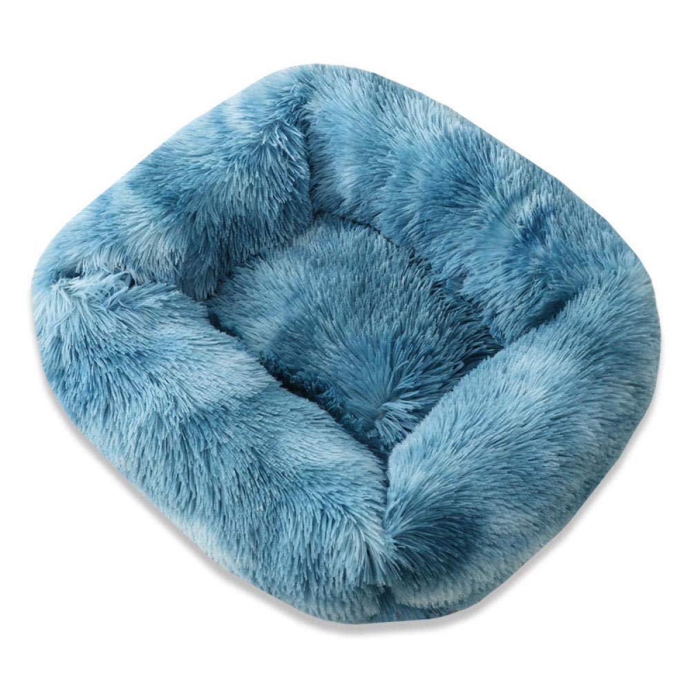 Bed L Size Plush Square Beds for Cats Dogs Super Soft Winter Warm Sleeping Mats for Dogs Cats 1Pcs Champagne