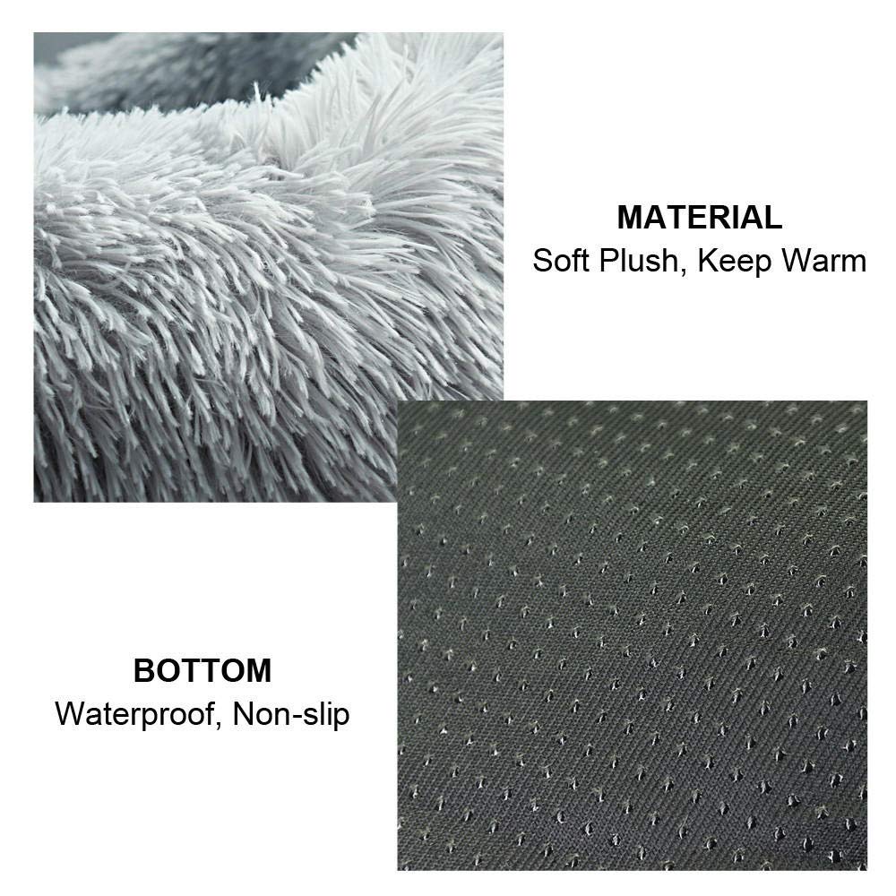 Bed L Size Plush Square Beds for Cats Dogs Super Soft Winter Warm Sleeping Mats for Dogs Cats 1Pcs Champagne