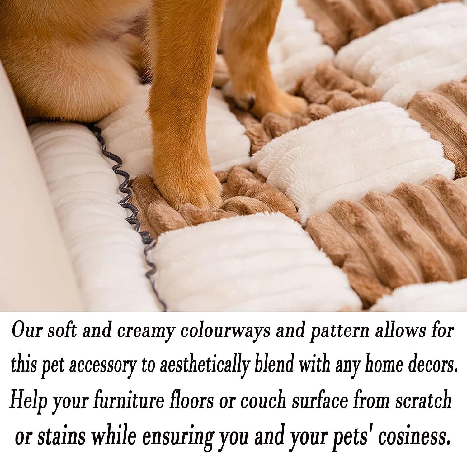 Cozy Pet Savior Couch Cover, Cozy Plaid Patchwork Pet Saviour Dog Mat Furniture Protector Couch Cover (Grayish Blue, 50x50 cm/19.68x19.68 in)