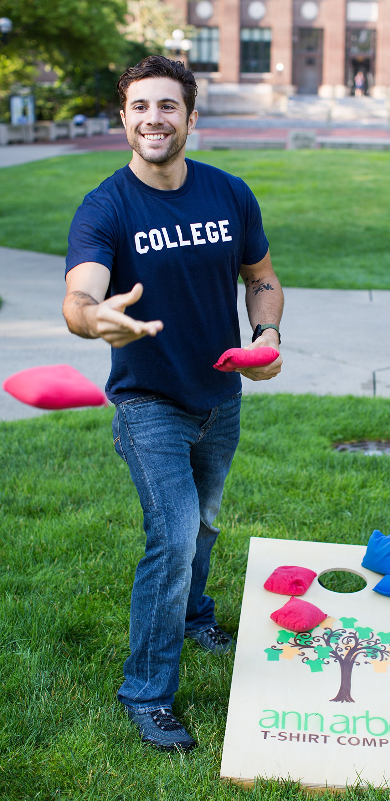 COLLEGE TEE SHIRT Adult Unisex T-shirt / As seen on Belushi in Animal House Medium