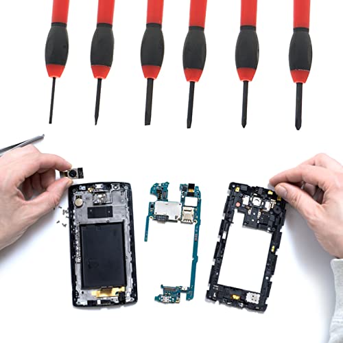 6Pcs/set Eyewear Mobile Phone Electronic Repair Tools Magnetic Screwdriver Set Screwdriver Set Screwdriver Set Electronics Repair Tool Kit Replacement Bit Magnetic