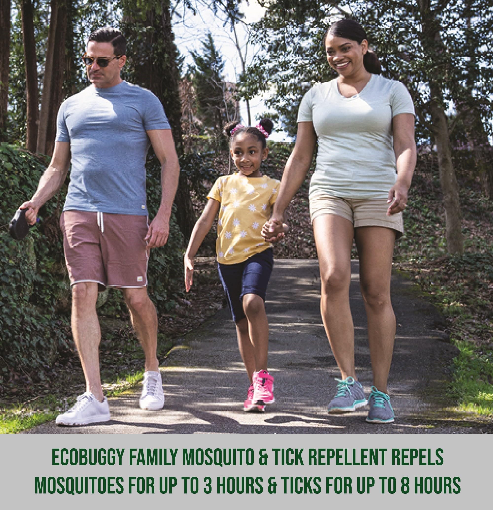 EcoBuggy Family Mosquito & Tick Repellent Spray, 100% Plant-Based Actives, DEET-Free, Extra Long-Lasting with HTR Technology, 4 Ounce, Pack of 2