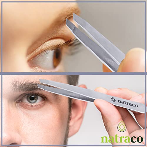 Stainless Steel Slant Precision Tweezers β Professional Tweezers for Eyebrows & Hair Removal β Variety Pack (Pack of 5)