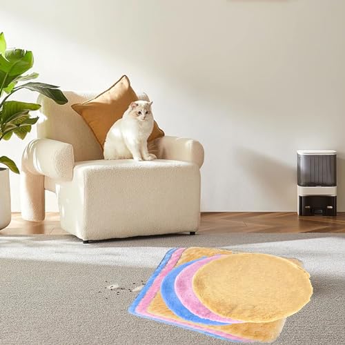 Cat Cushion Bed Plush,Self Heating Pet Blanket Pad Pets Puppy Kitten Small Dog Super Soft Warm Washable Foldable Sleeping Bag House Pads Thermal Mat Blanket for pet (Square
