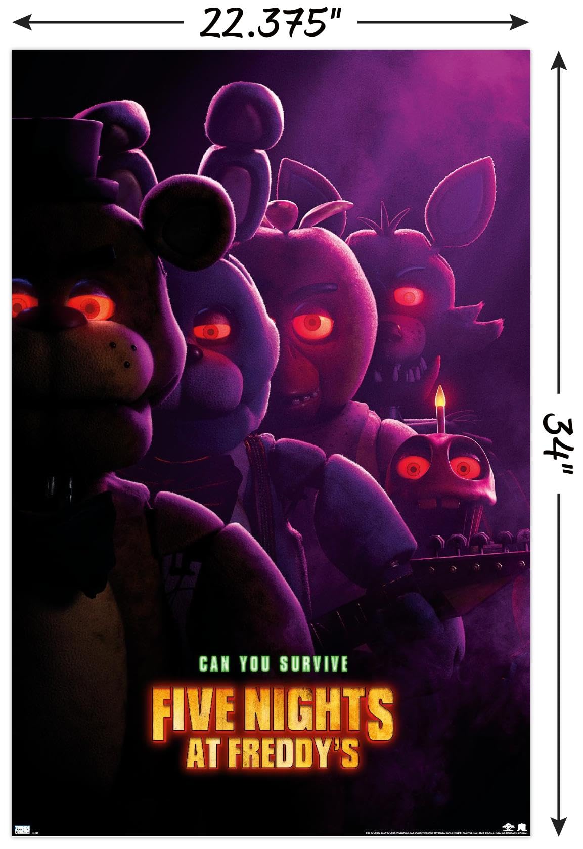 Trends International Five Nights at Freddy's Movie - Teaser One Sheet Wall Poster