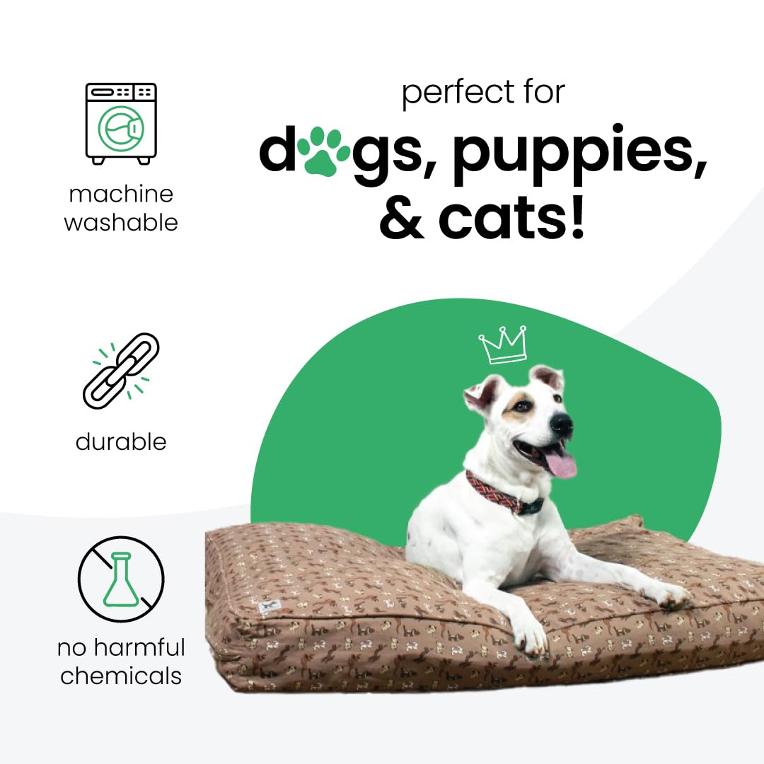 Molly Mutt Huge Dog Bed Cover - Daysleeper Print - Measures 36”x45”x5’’ - 100% Cotton - Durable - Breathable - Sustainable - Machine Washable Dog Bed Cover