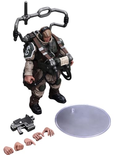 HiPlay JoyToy Warhammer 40K Collectible Figure: Astra Militarum Cadian Command Squad Veteran with Master Vox 1:18 Scale Action Figures JT7912 (Veteran with Master Vox)