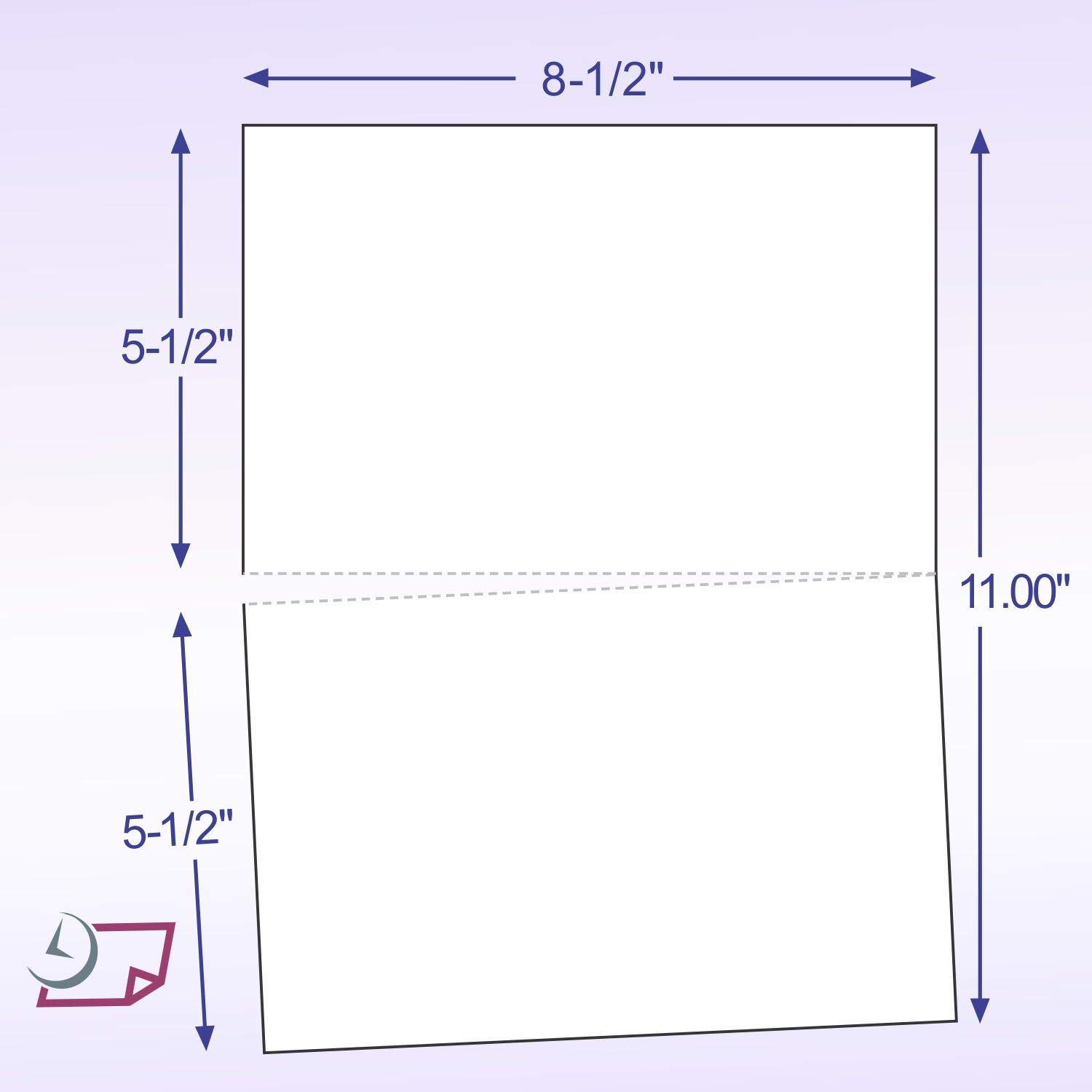 NextDayLabels - Letter Size White Perforated Blank Post Card Cardstock, 75lb Cover (203 gsm) 2 per Page, Cards Measure 8.5" X 5.5", Inkjet/Laser Compatible - 50 Sheets / 100 Cards
