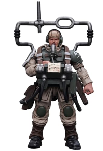 HiPlay JoyToy Warhammer 40K Collectible Figure: Astra Militarum Cadian Command Squad Veteran with Master Vox 1:18 Scale Action Figures JT7912 (Veteran with Master Vox)