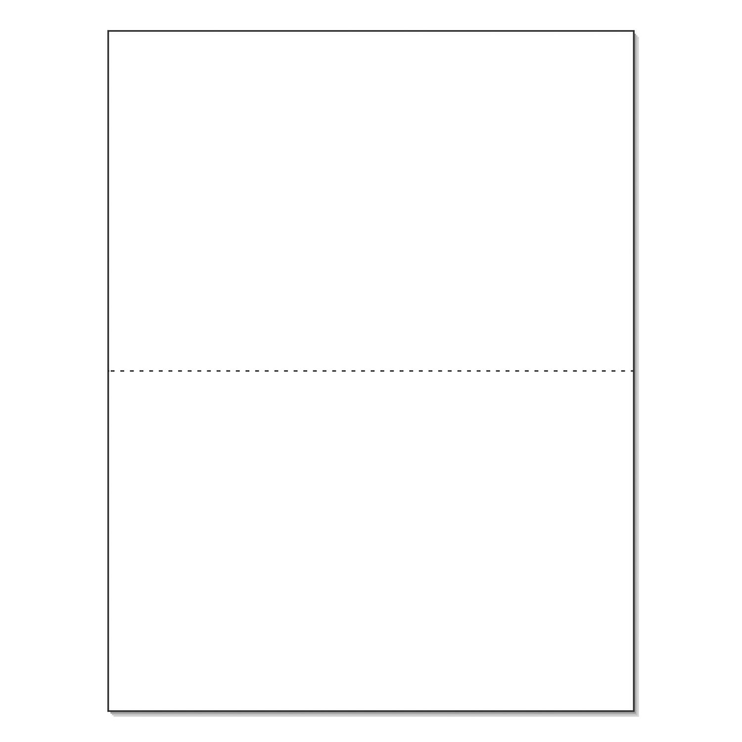 NextDayLabels - Letter Size White Perforated Blank Post Card Cardstock, 75lb Cover (203 gsm) 2 per Page, Cards Measure 8.5" X 5.5", Inkjet/Laser Compatible - 50 Sheets / 100 Cards