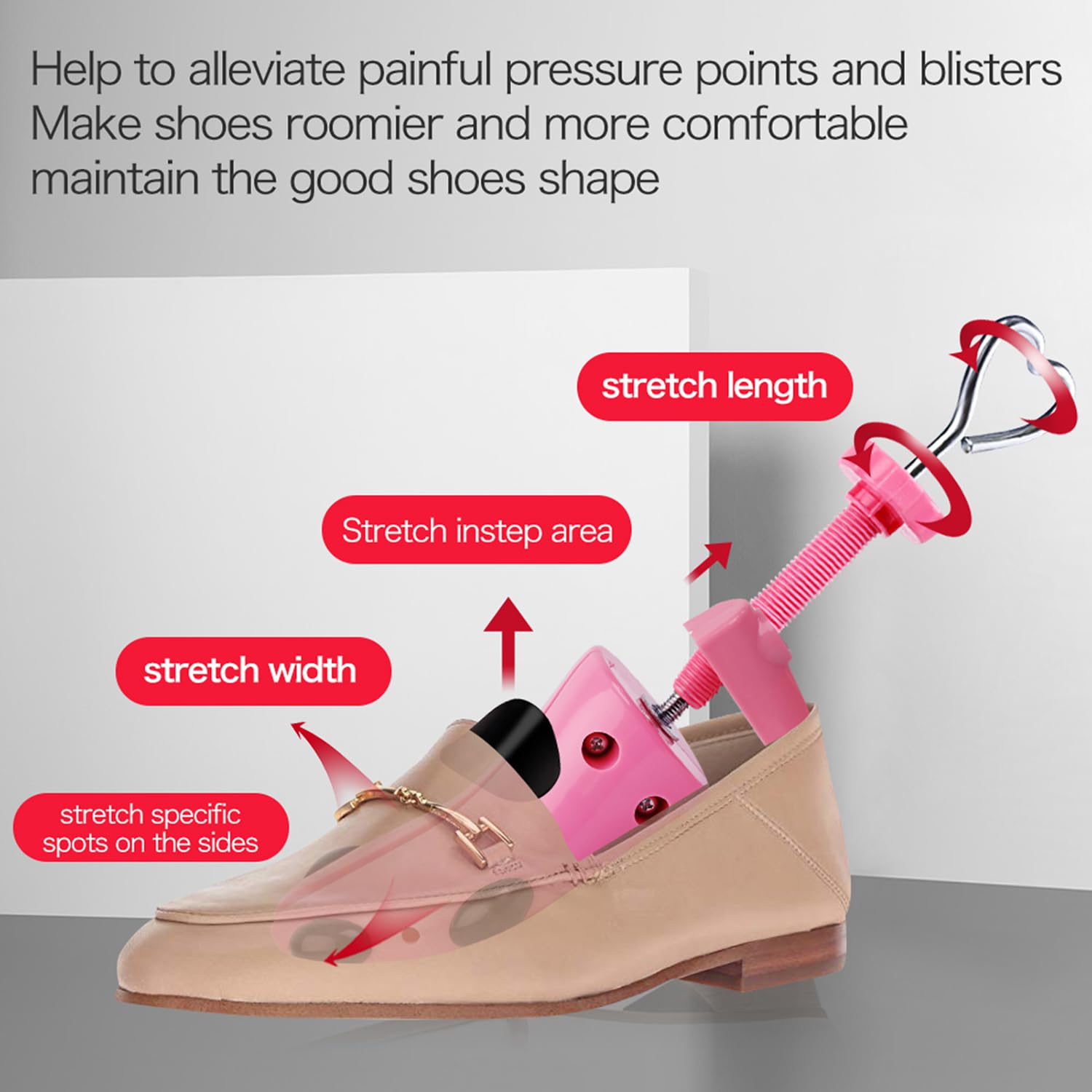 LANNEY Shoe Stretcher for Women & Men Wide Feet - Premium Shoe Expander Widener Stretch Length Width