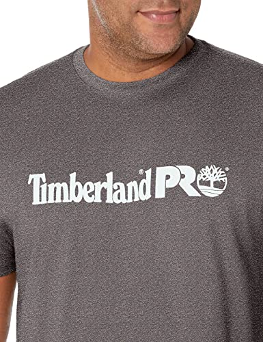 Timberland PRO Men's Base Plate Short Sleeve T-Shirt with Chest Logo, Dark Charcoal Heather, XXL
