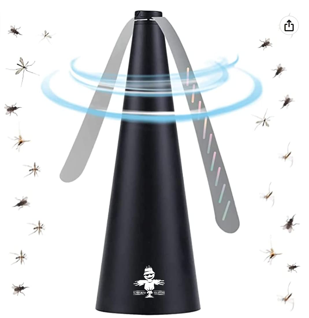 Portable Scarecrow - Flying Pest Repellant Fan (Black) * 1 Scarecrow Per Order *