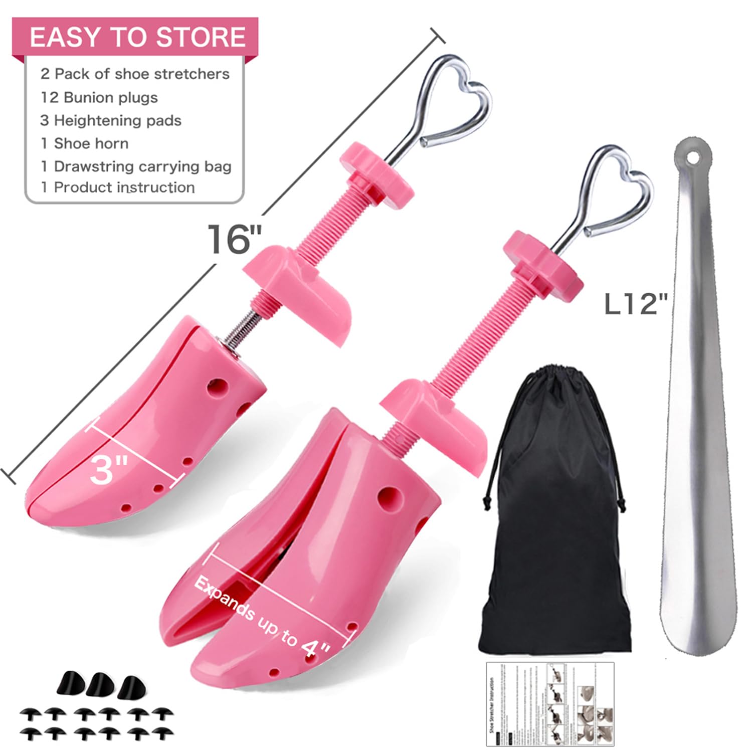 LANNEY Shoe Stretcher for Women & Men Wide Feet - Premium Shoe Expander Widener Stretch Length Width