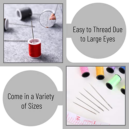 Mr. Pen- Large Eye Needles for Hand Sewing, 50 Pack, Assorted Sizes, Sewing Needles, Needles, Needles for Sewing, Embroidery Needles for Hand Sewing, Sewing Needles Large Eye, Big Eye Needle