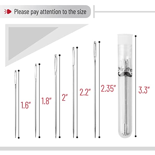 Mr. Pen- Large Eye Needles for Hand Sewing, 50 Pack, Assorted Sizes, Sewing Needles, Needles, Needles for Sewing, Embroidery Needles for Hand Sewing, Sewing Needles Large Eye, Big Eye Needle