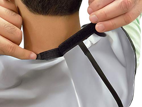 Beard Catcher Bib & Beard Shaping tool,Beard Shaper Guide Template With Beard Apron Cape and zipper storage bag to Catch Clippings Makes Grooming your Beard Easier and Eliminates Cleanup Hassles