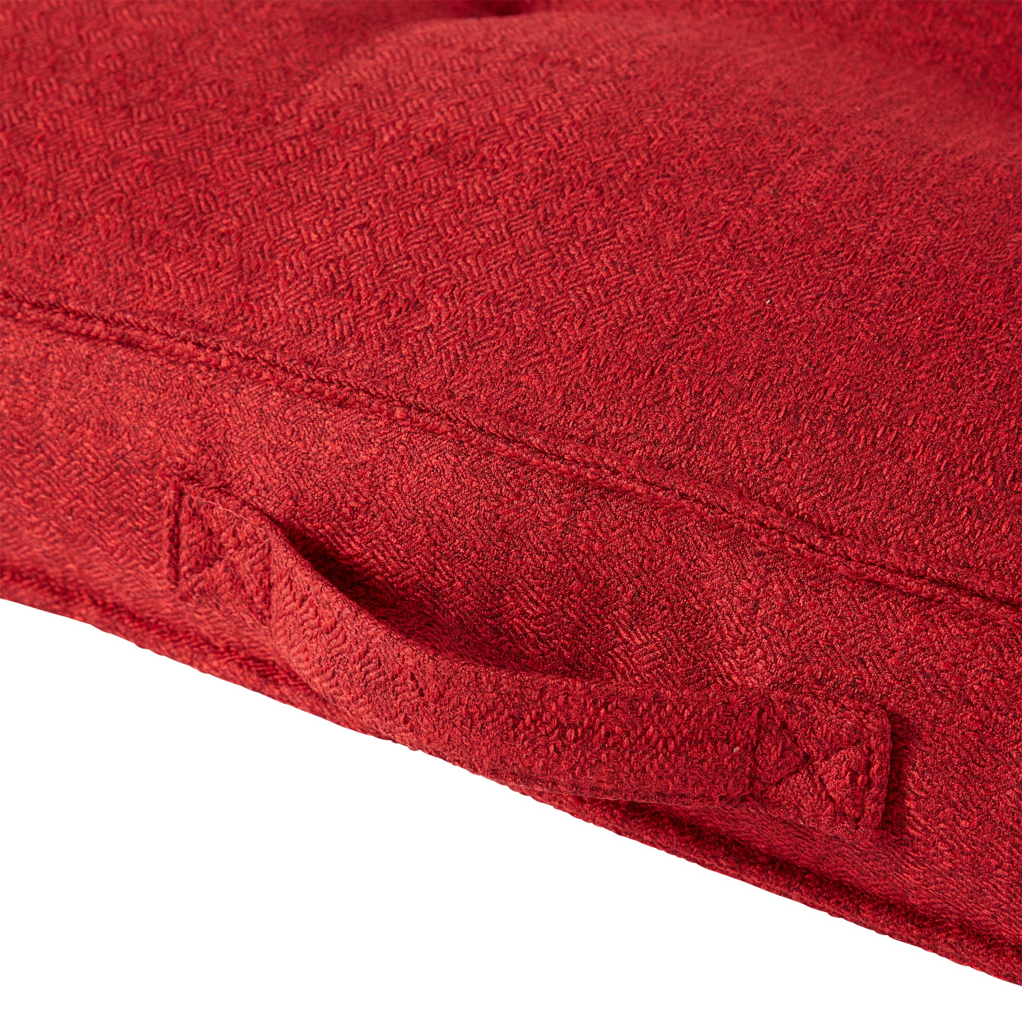 Happy Hounds Milo Square Tufted Pillow Dog Bed, Scarlet, Small (24" x 24")