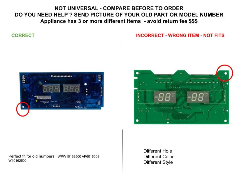 GLOB PRO SOLUTIONS WPW10162500 CKD4032 Electronic Control Board
