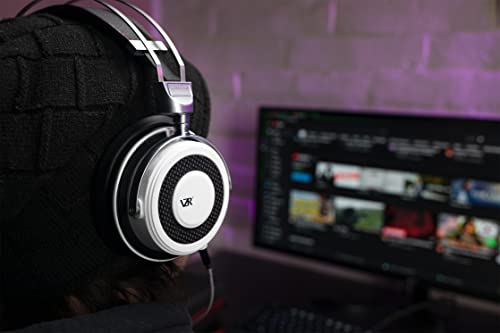 VZR Model One Gaming Headset – 3D Audio for First-Person Shooter/FPS Gaming, Patented CrossWave™ Spatial Audio, Removable Noise-Canceling Mic, 3.5mm Wired, Ultra Low Latency, All Day Comfort