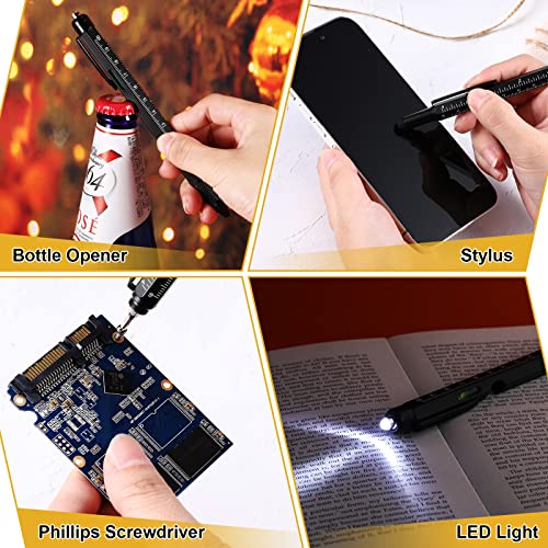 Gifts for Men, Stocking Stuffers for Men 9 in 1 Multitool Pen with Keychain, Tools Cool Gadgets Christmas Gifts for Dad, Boyfriend, Husband, Gifts for Men Who Have Everything (Dad Style)