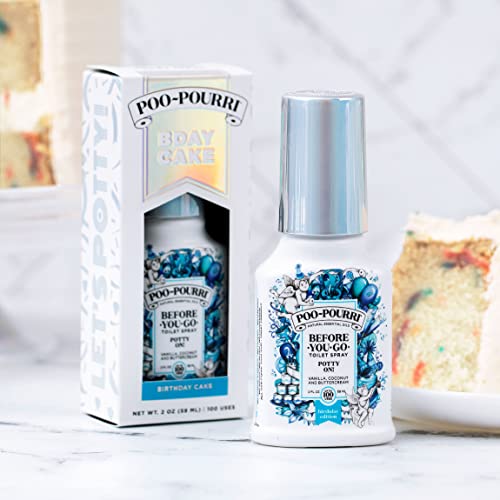 Poo-Pourri Before-You-Go Toilet Spray, Birthday Cake Potty On!, 2 Fl Oz - Vanilla, Coconut and Buttercream