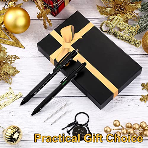 Gifts for Men, Stocking Stuffers for Men 9 in 1 Multitool Pen with Keychain, Tools Cool Gadgets Christmas Gifts for Dad, Boyfriend, Husband, Gifts for Men Who Have Everything (Dad Style)
