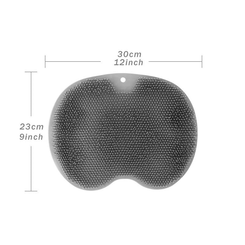 INGVY Dry Brushing Body Brush Lazy Man Rubbing Back and Rubbing Feet Artifact Bathroom Tool Sucker Brush Foot Massage Pad Shower Massage Non-Slip Bath Pad