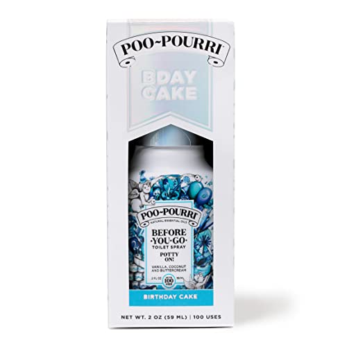 Poo-Pourri Before-You-Go Toilet Spray, Birthday Cake Potty On!, 2 Fl Oz - Vanilla, Coconut and Buttercream