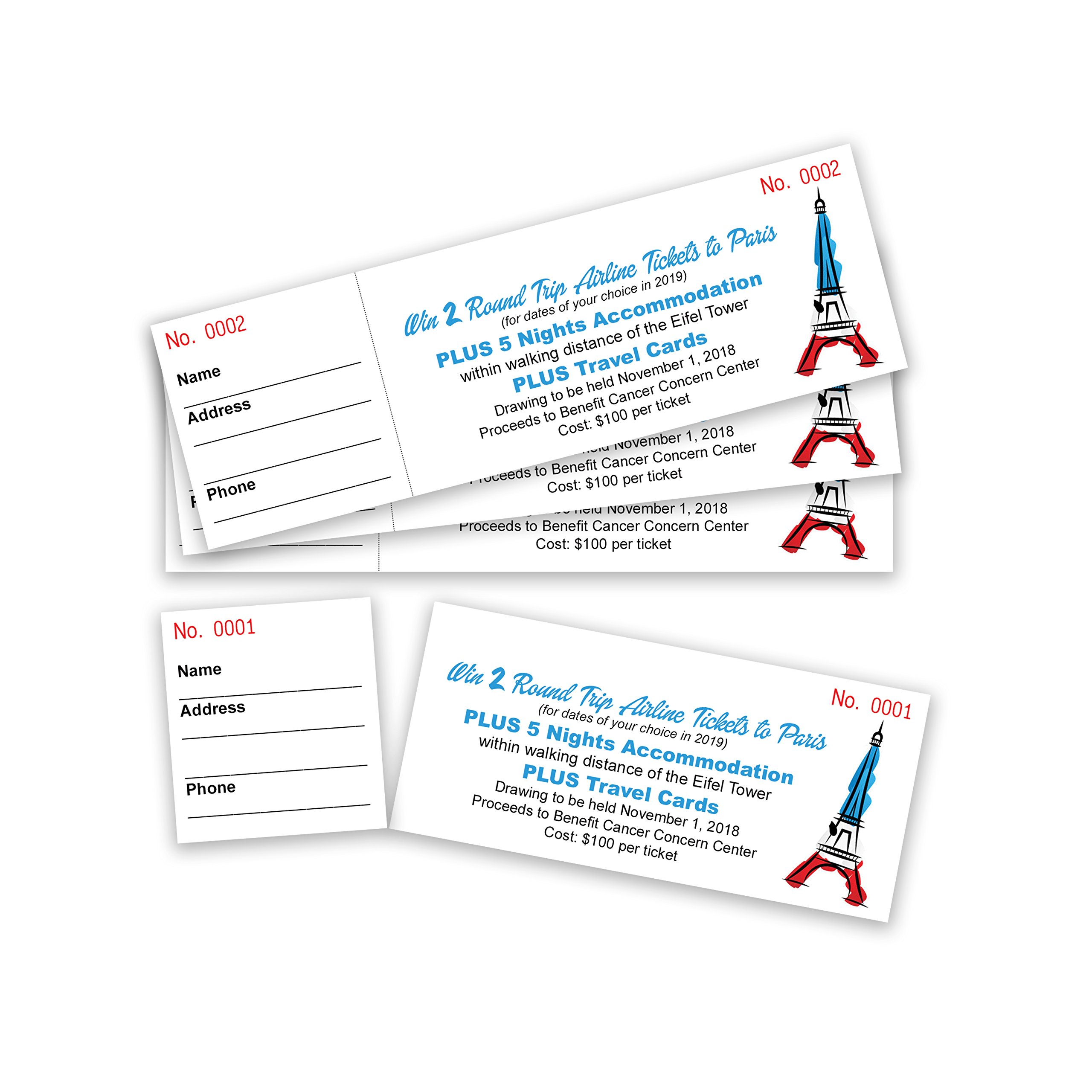 DocuGard Perforated Paper for Deposit Tickets, Raffle Tickets, and More, Tear-Away Stubs, 8.5 x 11, 24 lb, 4 Perfs, 500 Sheets, White (04289-1)