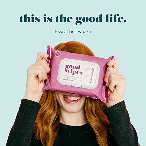 Goodwipes Flushable & Plant-Based Wipes with Botanicals | Dispenser for At-Home Use | Variety Pack with Aloe Septic and Sewer Safe | 240 count (4 packs) - Biggest Adult Wipes