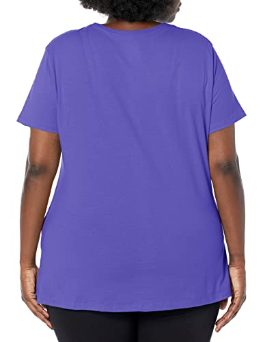 Just My Size Plus-Size Pure Cotton Jersey T-Shirt, Wide Classic Crewneck Tee for Women