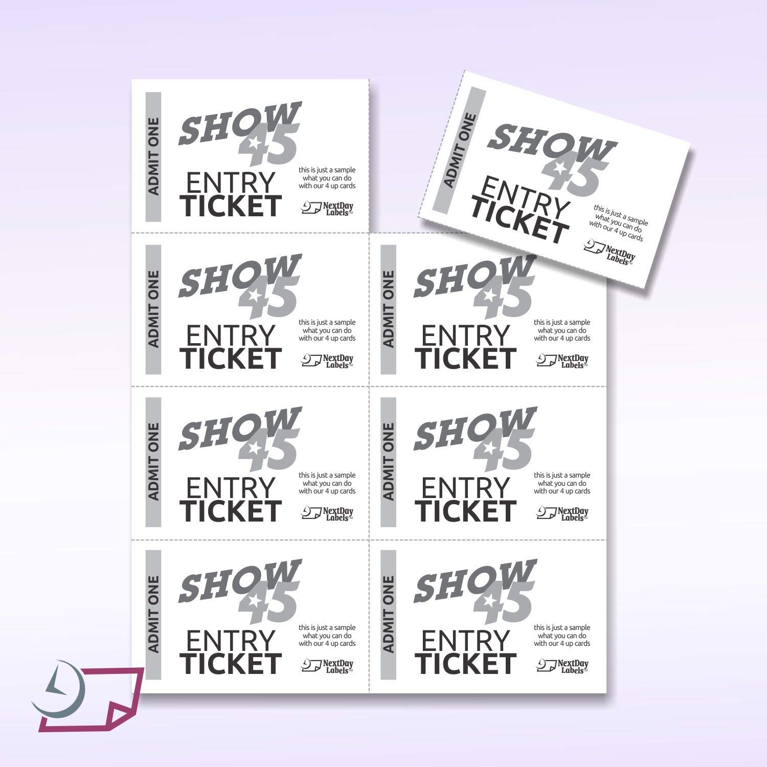 NextDayLabels - 8-1/2" x 11" Laser Printer/Ink Jet Blank Perforated Cards 8 up per Page - 4-1/4" x 2-3/4" Each Card (800 Cards - 125# Tag)
