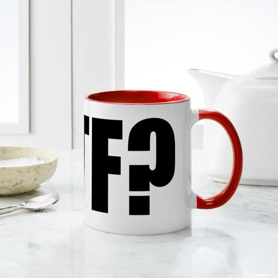 CafePress WTF? Mug Ceramic Coffee Mug, Tea Cup 11 oz