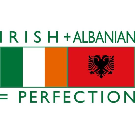 CafePress Irish Albanian Heritage Flag Mug Ceramic Coffee Mug, Tea Cup 11 oz