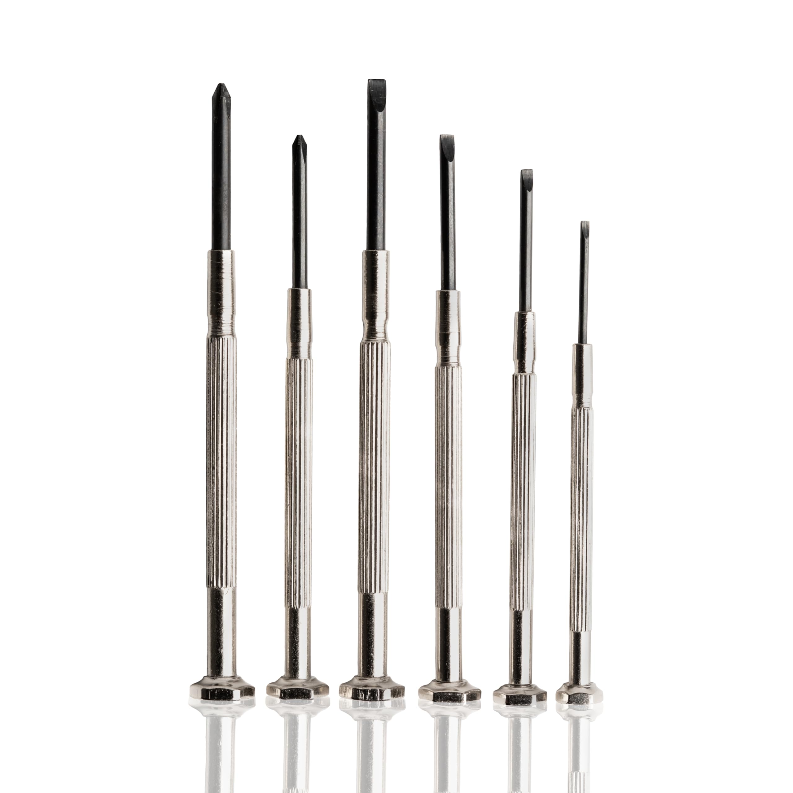 Mini Screwdriver Set Plus Tweezer, 7 PCS Total, Small Screwdriver Set with 6 Different Size Flathead and Phillips Screwdrivers, Precision Screwdriver Set for Jewelry, Watch, iPhone, Eyeglass Repair
