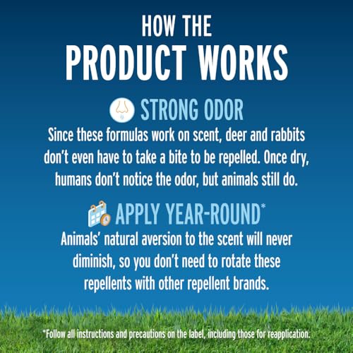 Liquid Fence Deer And Rabbit Repellent Concentrate 32 Ounces, Apply Year-Round