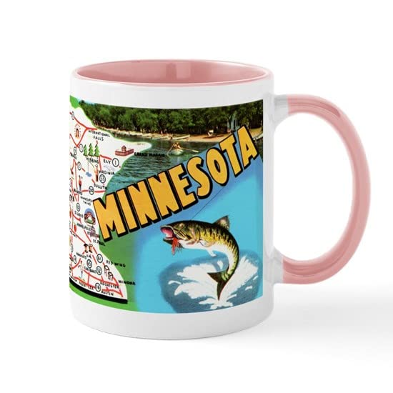 CafePress Minnesota State Map Mugs Ceramic Coffee Mug, Tea Cup 11 oz