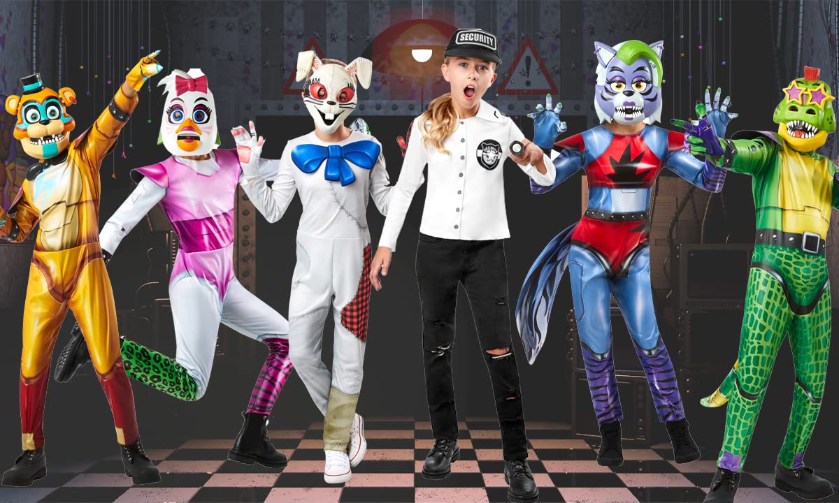 Rubies Child's Five Nights at Freddy's Montgomery Gator Costume for Themed Parties and Halloween, As Shown, X-Large