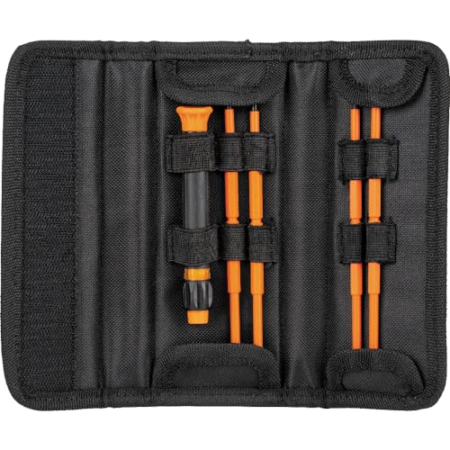 Klein Tools 32584INSR Precision 8-in-1 Screwdriver Set with Case, 1000V Rated Insulated Set with Phillips, Slotted and Tamperproof TORX Bits