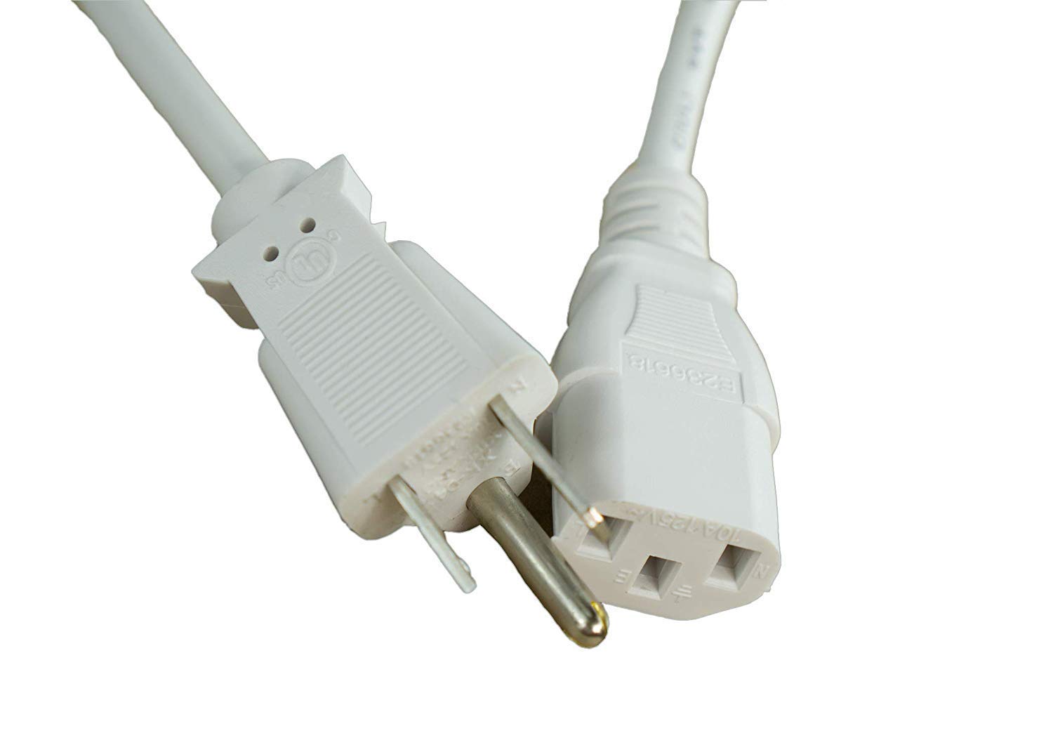 [UL Listed] OMNIHIL White 15 Feet Long AC Power Cord Compatible with Zebra ZM400
