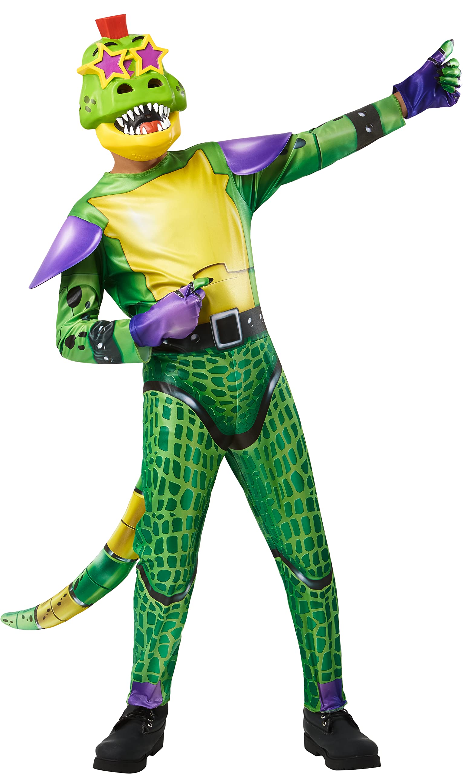 Rubies Child's Five Nights at Freddy's Montgomery Gator Costume for Themed Parties and Halloween, As Shown, X-Large