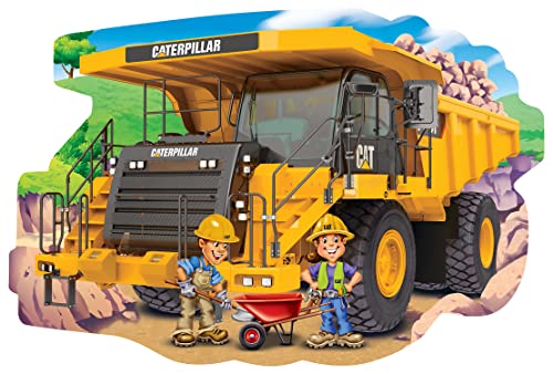 MasterPieces Floor Puzzle - Jumbo Size 36 Piece Jigsaw Puzzle for Kids - Caterpillar Dump Truck Tractor - 3ftx2ft