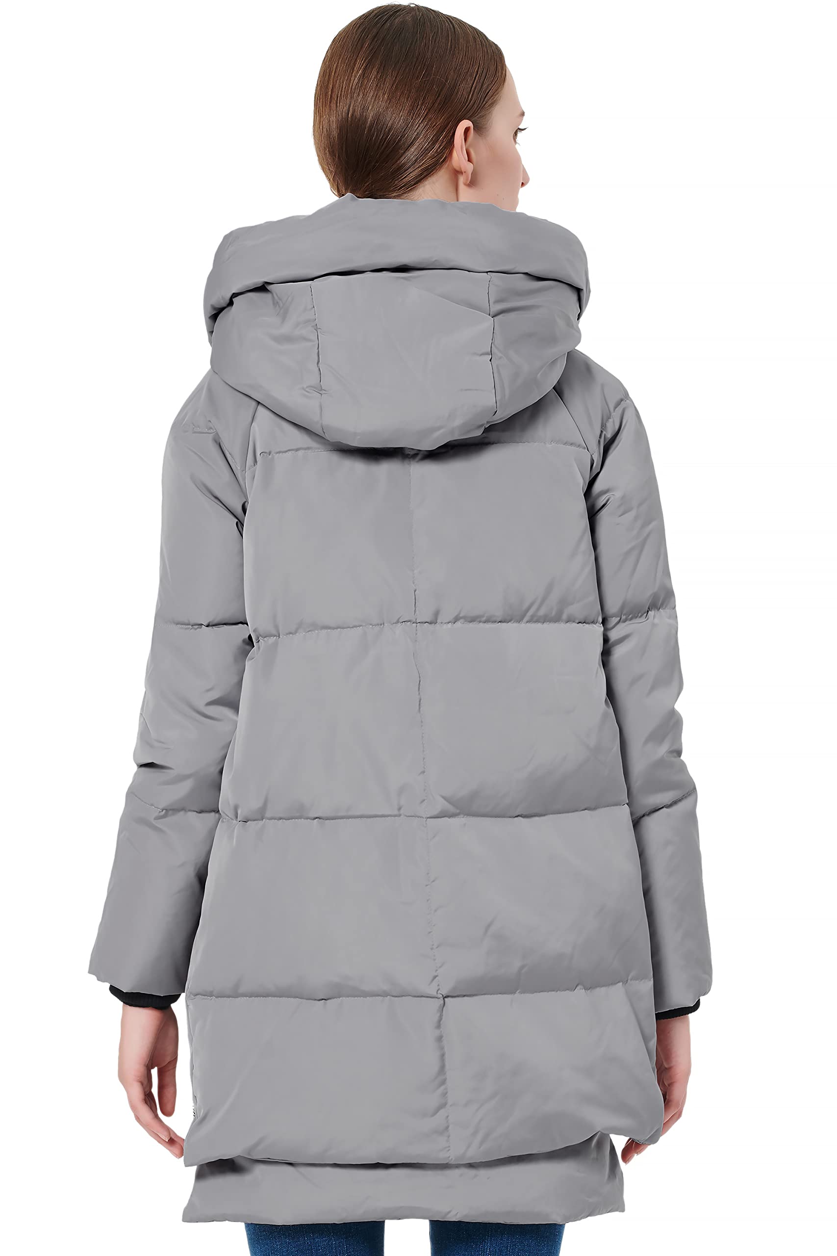 Orolay Women's Thickened Down Jacket Gray Small