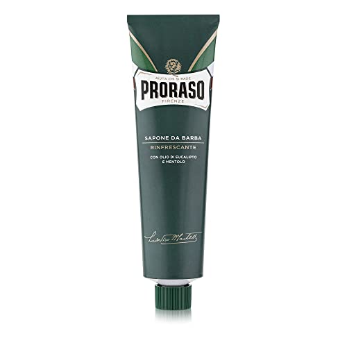 Proraso Shaving Cream for Men, Refreshing and Toning with Menthol and Eucalyptus Oil, 5.2 Ounce