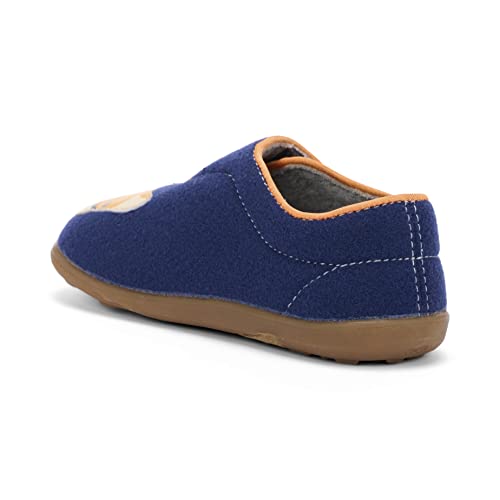 See Kai Run Cruz II - Easy-On Felted Wool Slippers for Little Kids, Dark Blue Tiger 11